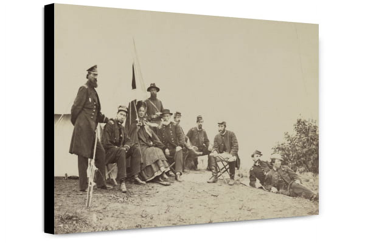 Canvas Print: Kate Chase Sprague With Gen. J. J. Abercrombie And Staff ...