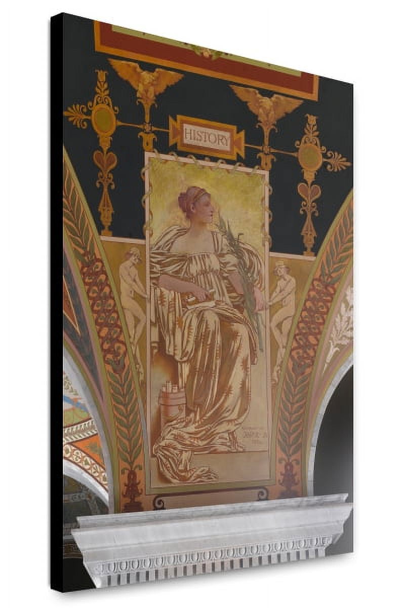 Canvas Print: Library of Congress, Mural Depicting History In The ...