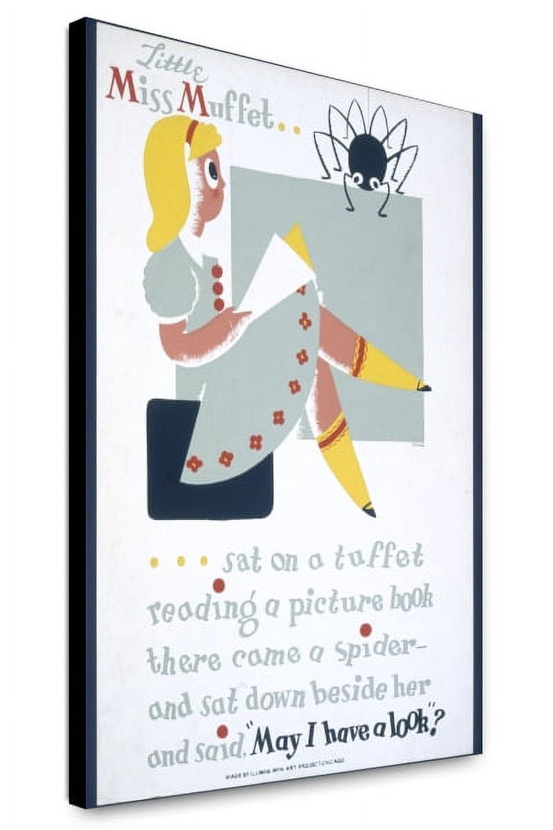 Canvas Print: Little Miss Muffet Reading A Picture Book.., circa 1936 ...