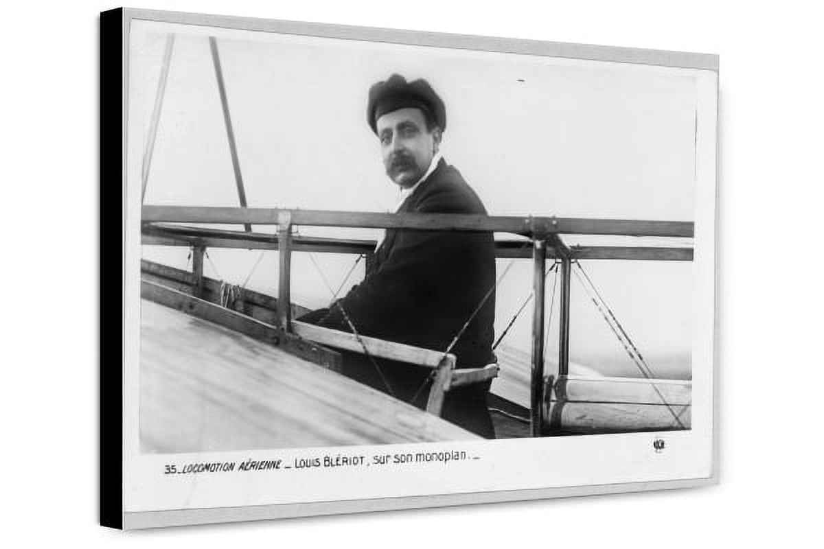 Canvas Print: Locomotion Aerienne - Louis Bleriot, Sur Son Monoplan ...