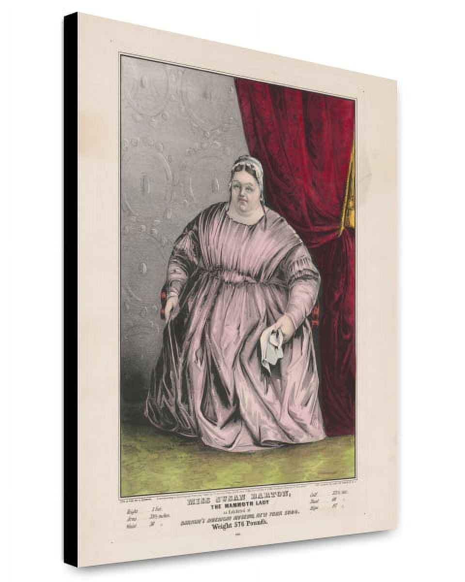 Canvas Print: Miss Susan Barton: The Mammoth Lady, As Exhibited At ...