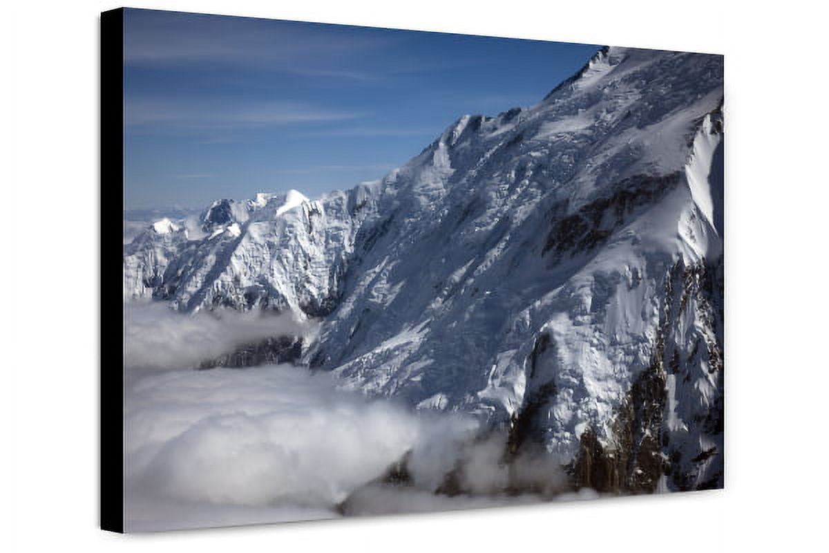 Canvas Print: Mount Mckinley's Wickersham Wall And Other Peaks On Mt ...