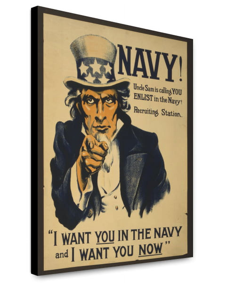 Canvas Print: Navy! Uncle Sam Is Calling You--Enlist In The Navy!, 1917 ...