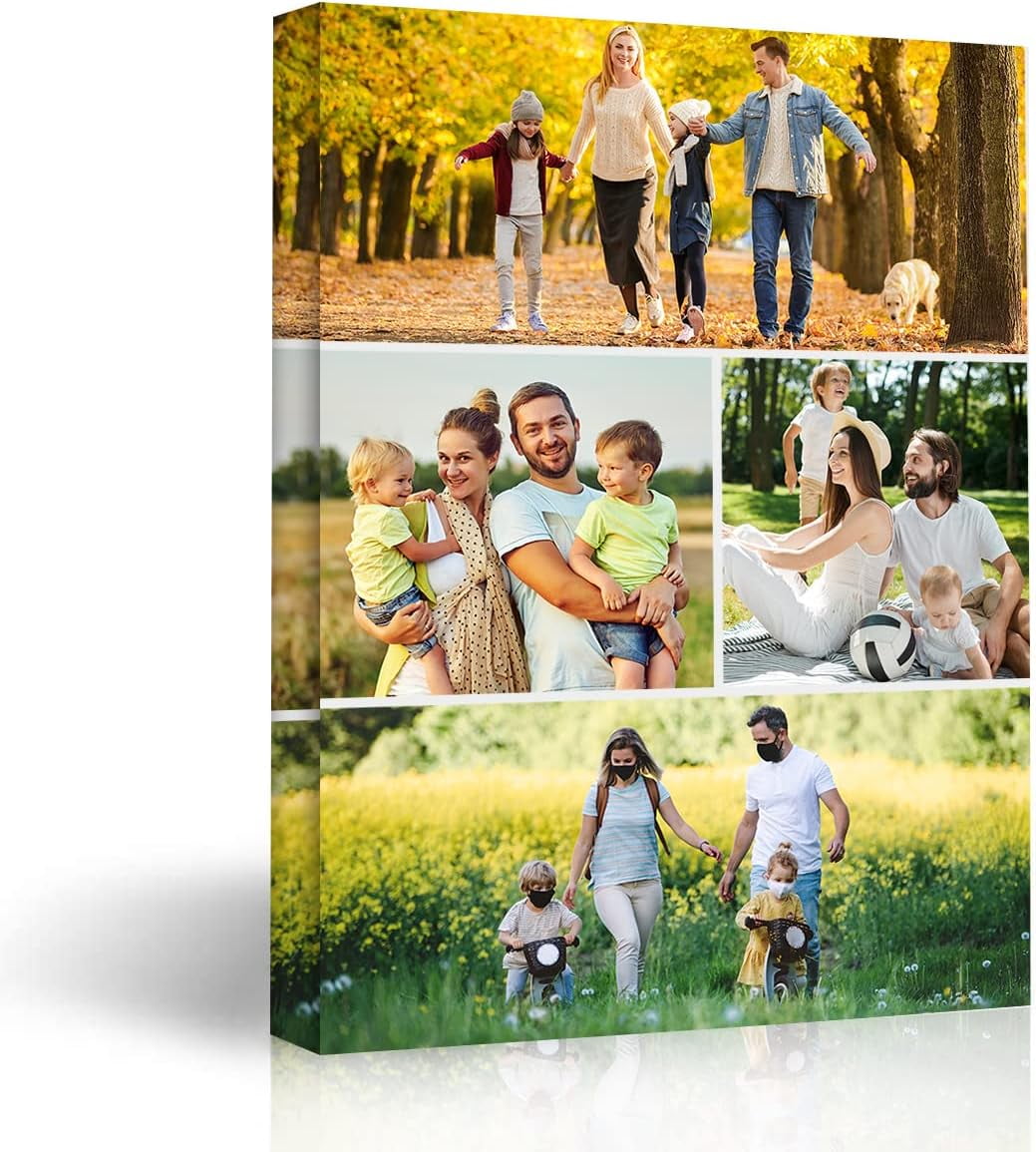 Canvas Print -Personalized Multi Photo Wall Art With Your Photo for ...