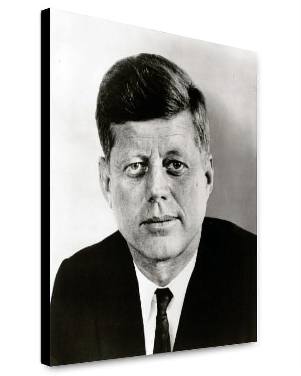 Canvas Print: President John F. Kennedy, Head-And-Shoulders Portrait ...