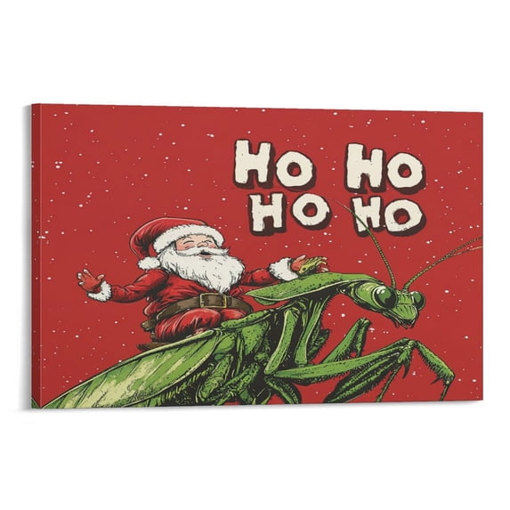 Canvas Print Santa On Praying Mantis Canvas Prints Wall Art Modern ...