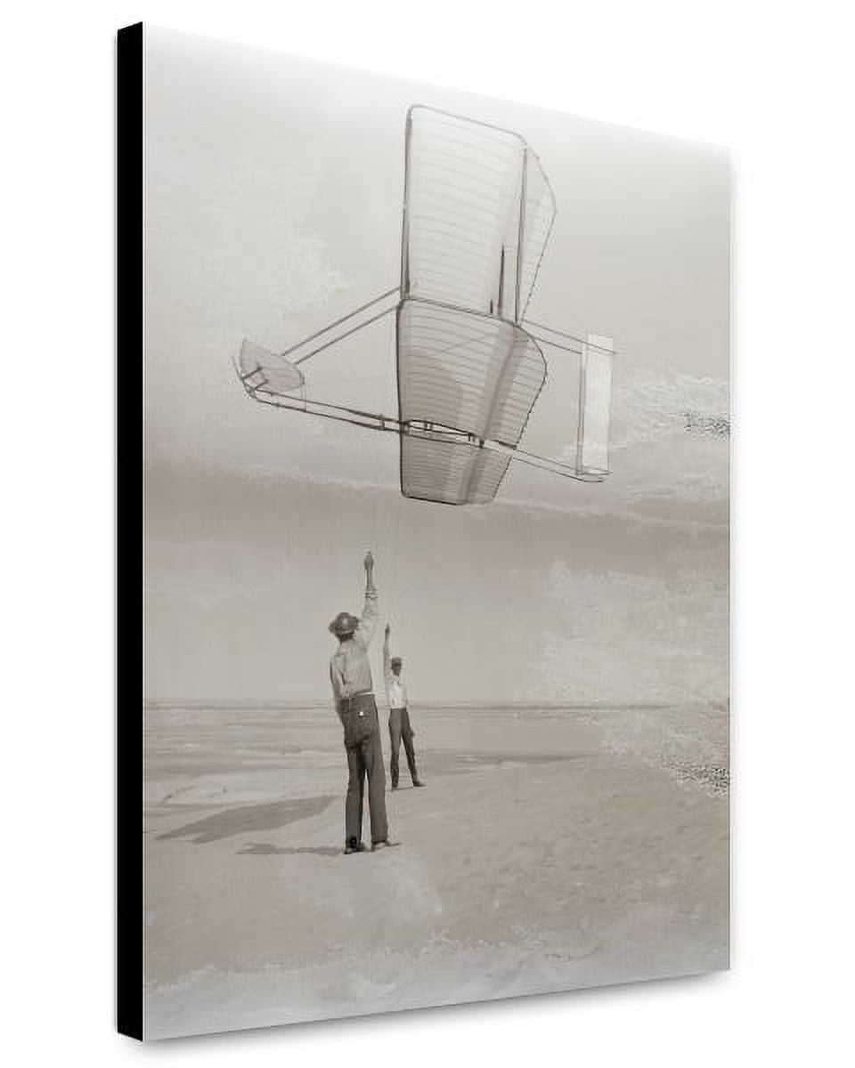 Canvas Print: Side View Of Dan Tate, Left, And Wilbur, Right, Flying ...