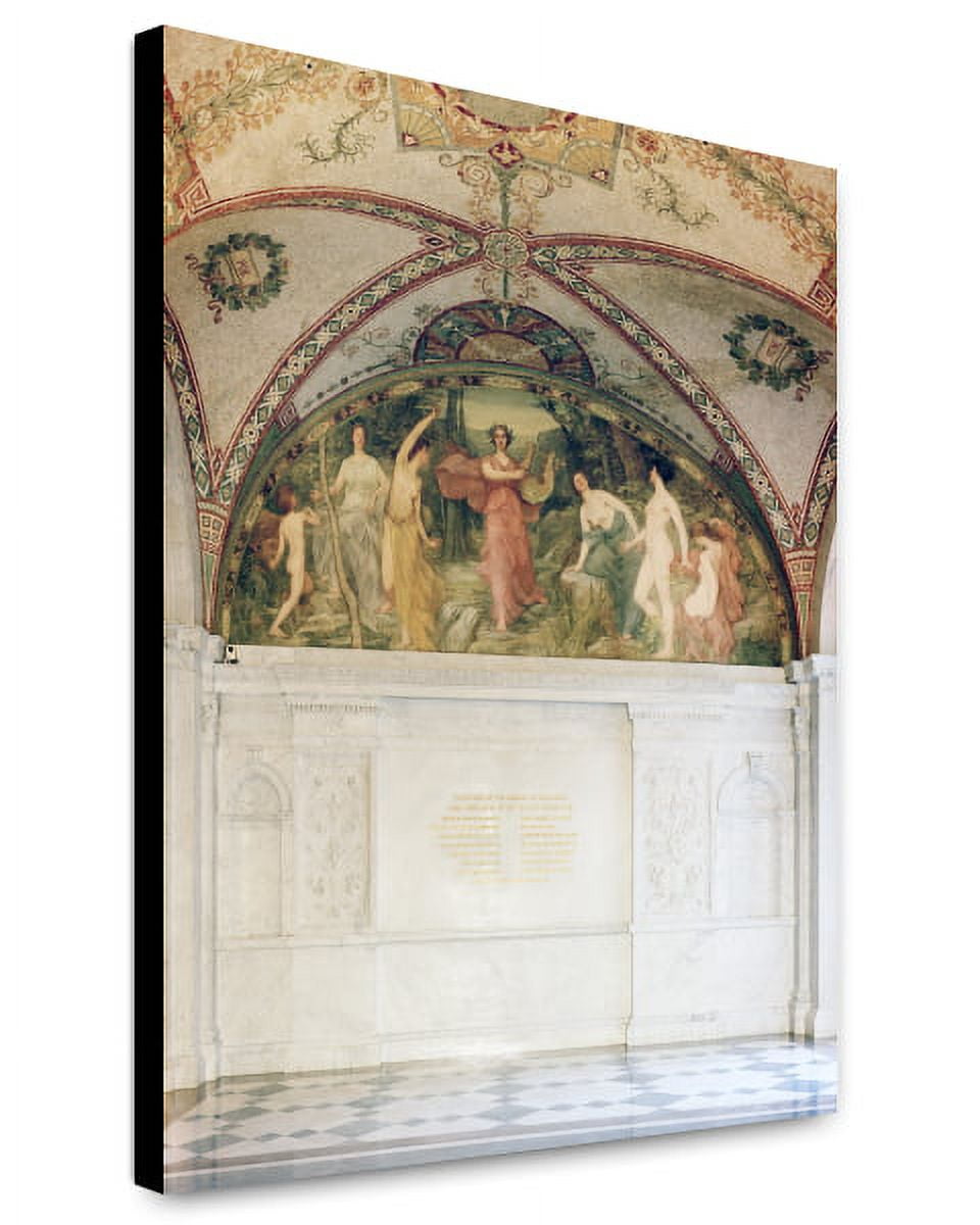 Canvas Print: South Corridor, Great Hall. Lyric Poetry Mural By Henry O ...