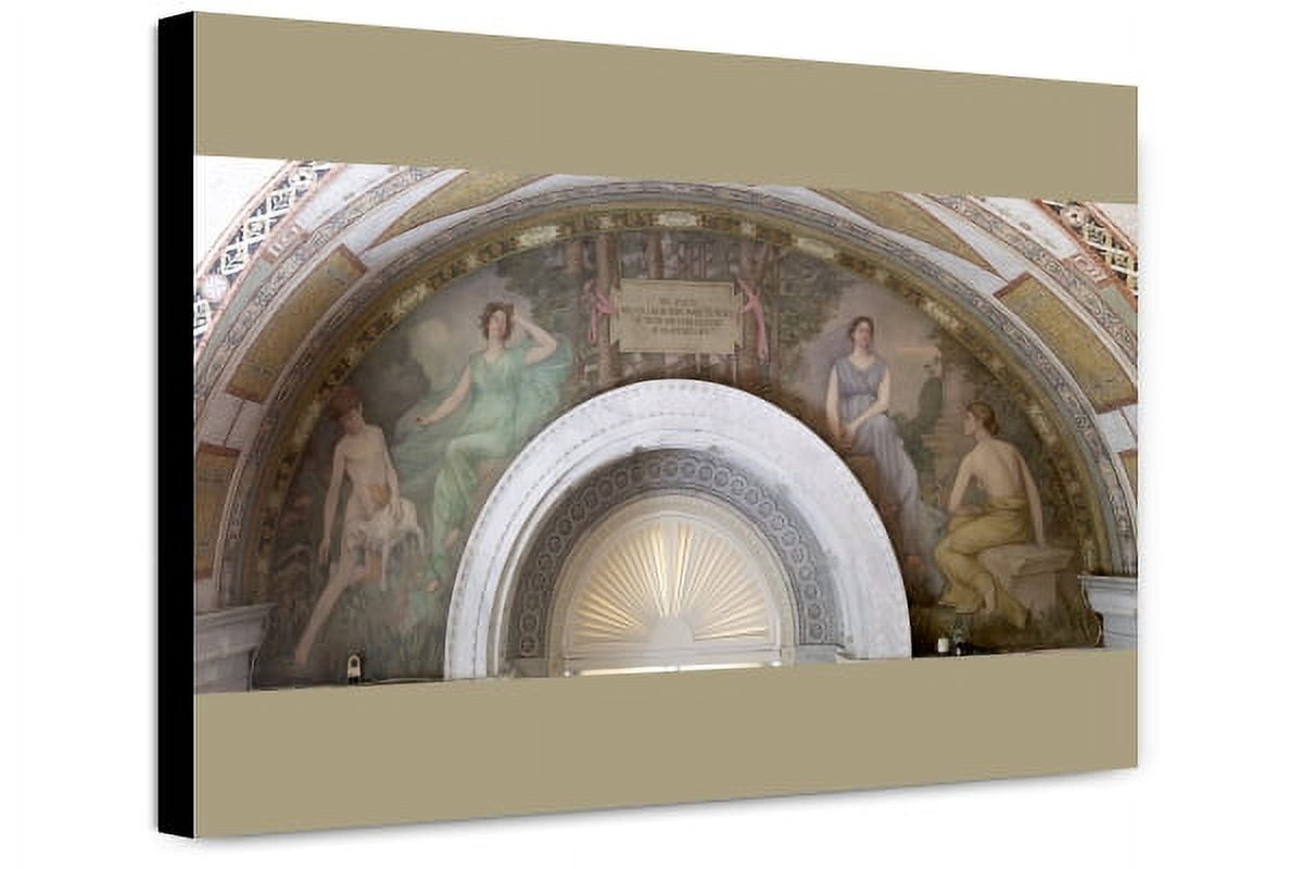 Canvas Print: South Corridor, Great Hall. Mural In Arched Panel By ...