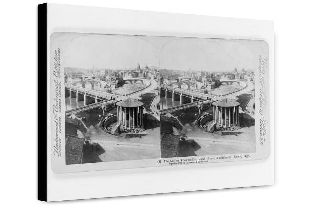 Canvas Print: The Ancient Tiber And Its Island - From The Southeast ...