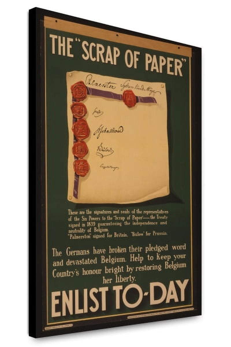Canvas Print: The Scrap Of Paper. Enlist To-Day, 1915 - Walmart.com