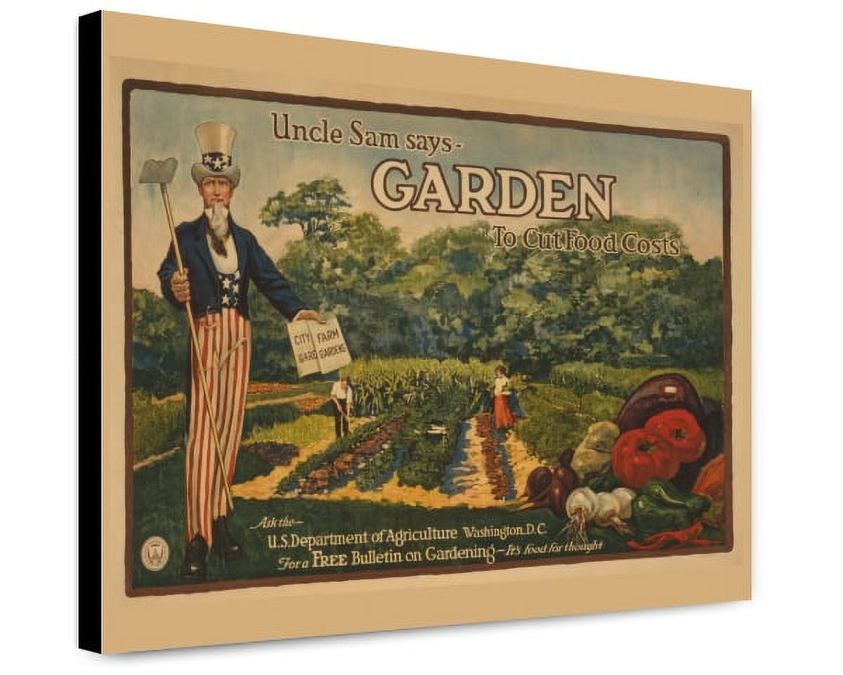 Canvas Print: Uncle Sam Says - Garden To Cut Food Costs Ask The U.S ...