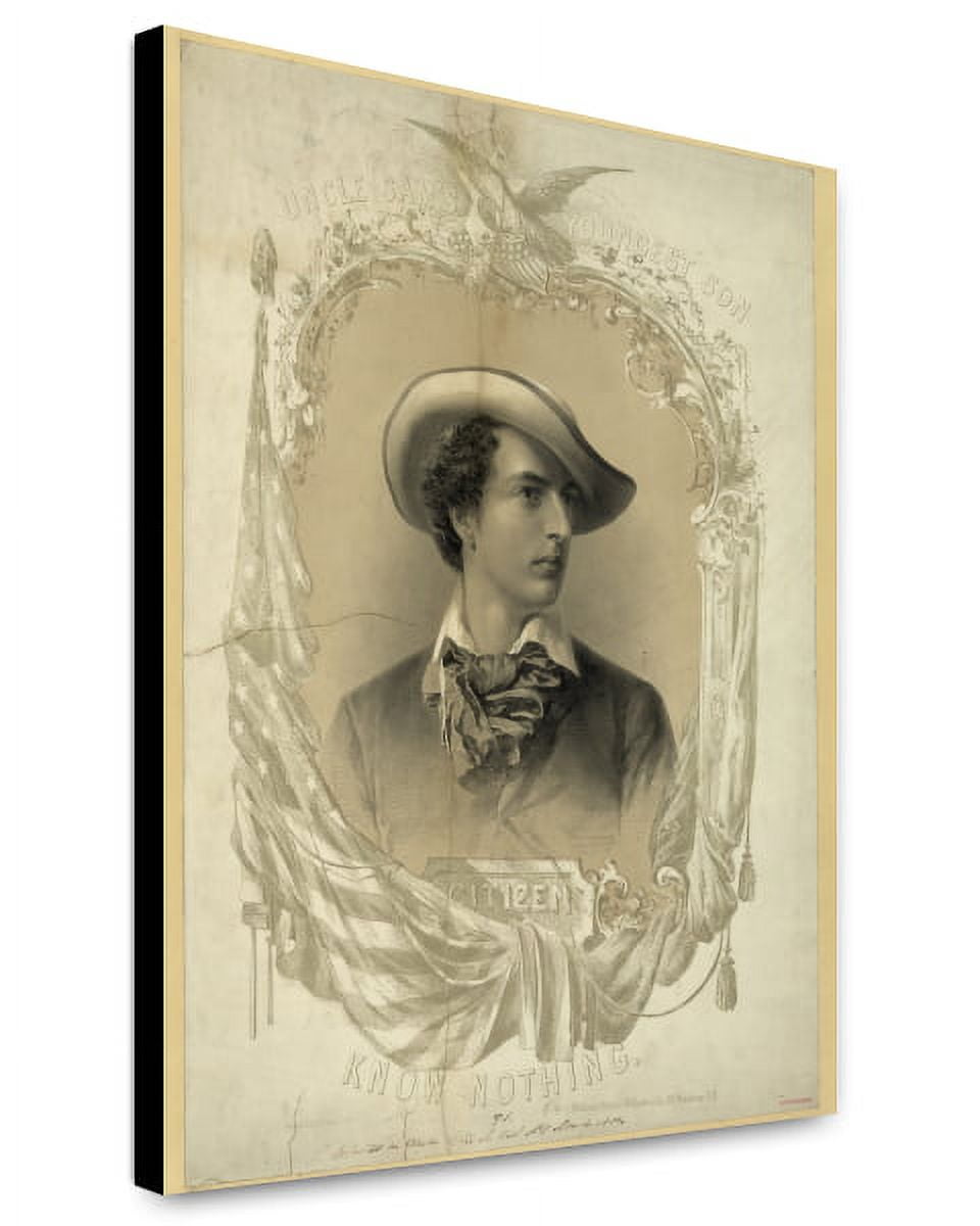 Canvas Print: Uncle Sam's Youngest Son, Citizen Know Nothing, 1854 ...