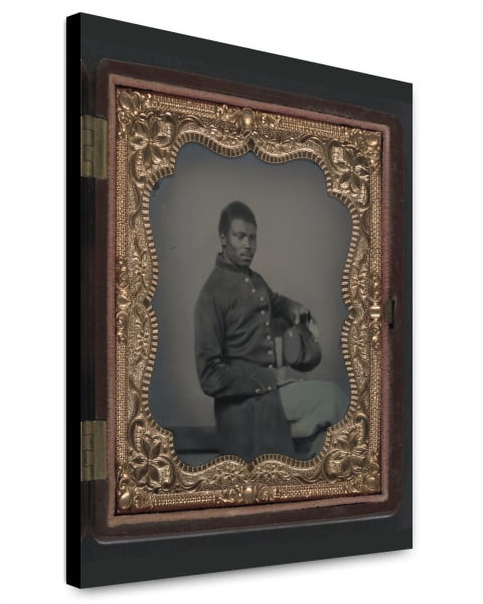 Canvas Print: Unidentified African American Soldier In Union Uniform ...