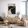 Canvas Print Wall Art Abstract Winding Path Print Minimalist Black and ...