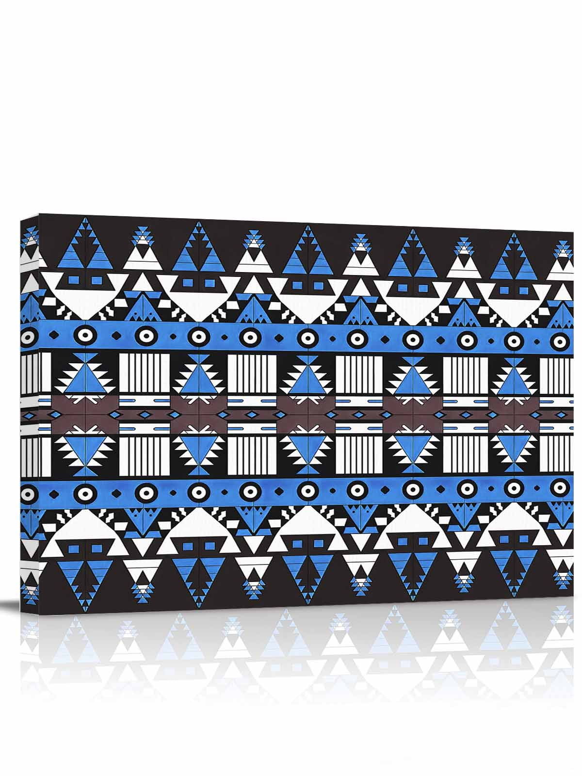 Canvas Print Wall Art Aztec Geometric Pattern Vintage Tribal Framed ...
