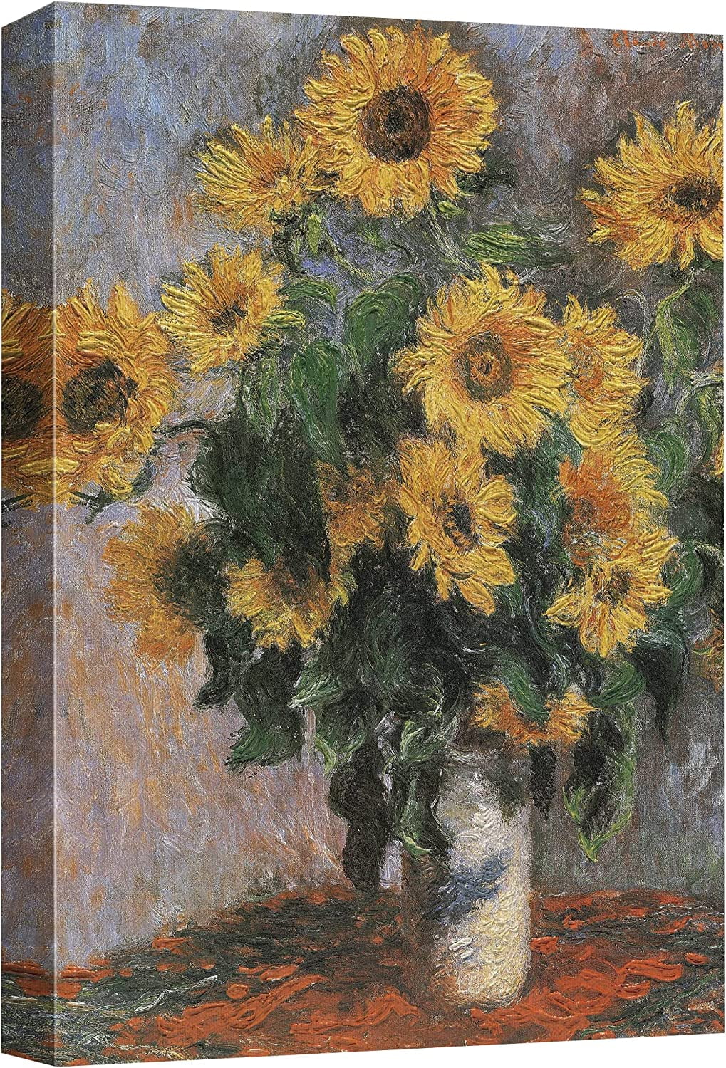 Canvas Print Wall Art Bouquet of Sunflowers, 1881 Claude Monet ...