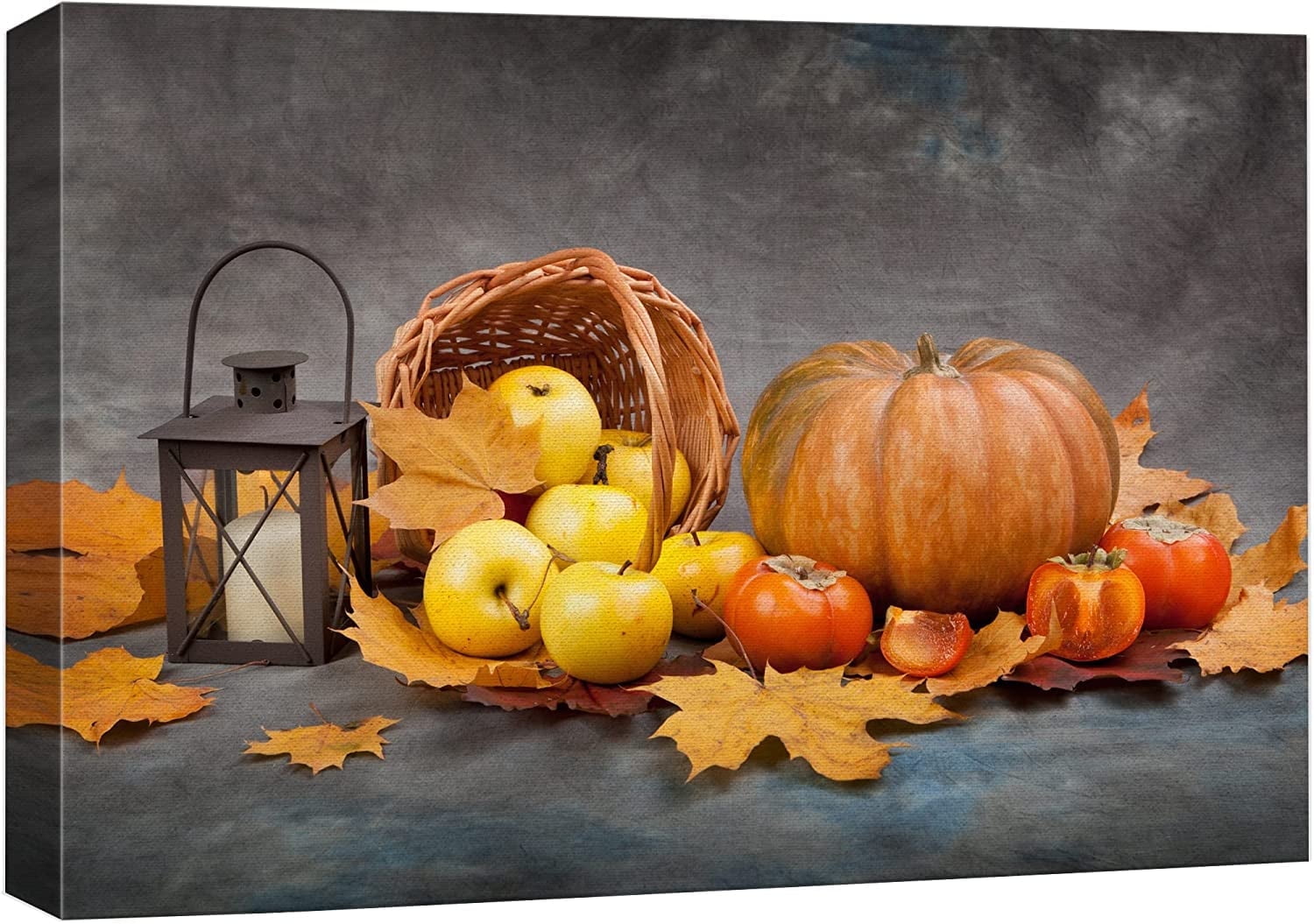 Canvas Print Wall Art Fall Autumn Pumpkin, Apple & Tomato Harvest ...