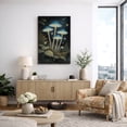 Canvas Print Wall Art Glowing Mushrooms in Dark Forest Print Fantasy ...