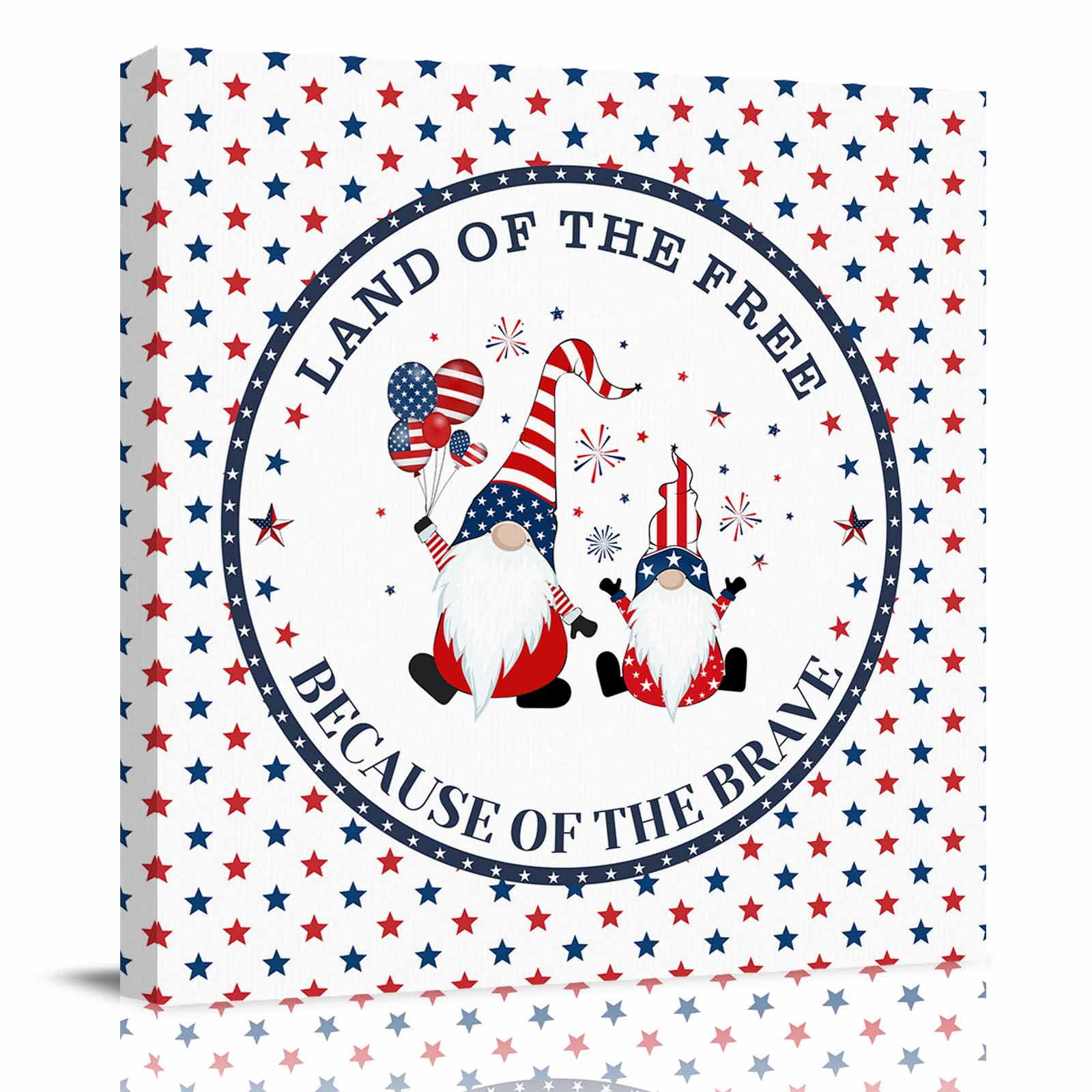 Canvas Print Wall Art Oil Paintings 4th of July Patriotic Dwarf ...