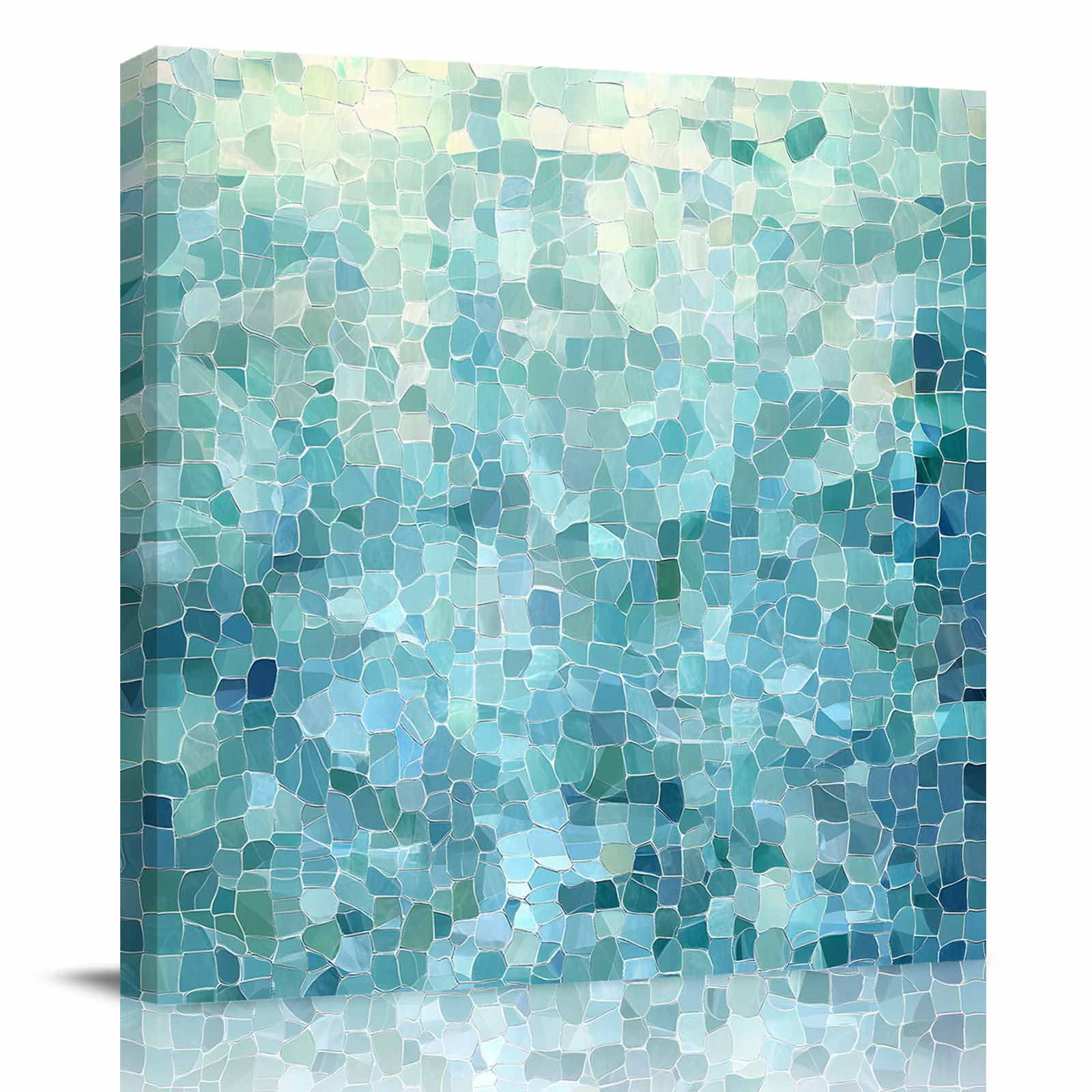 Canvas Print Wall Art Oil Paintings Abstract Glass Shard Splicing ...