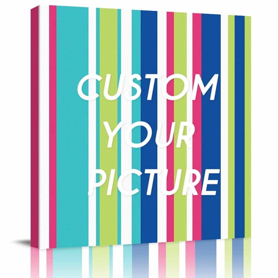 Canvas Print Wall Art Oil Paintings Abstract Gradient Stripes Picture ...