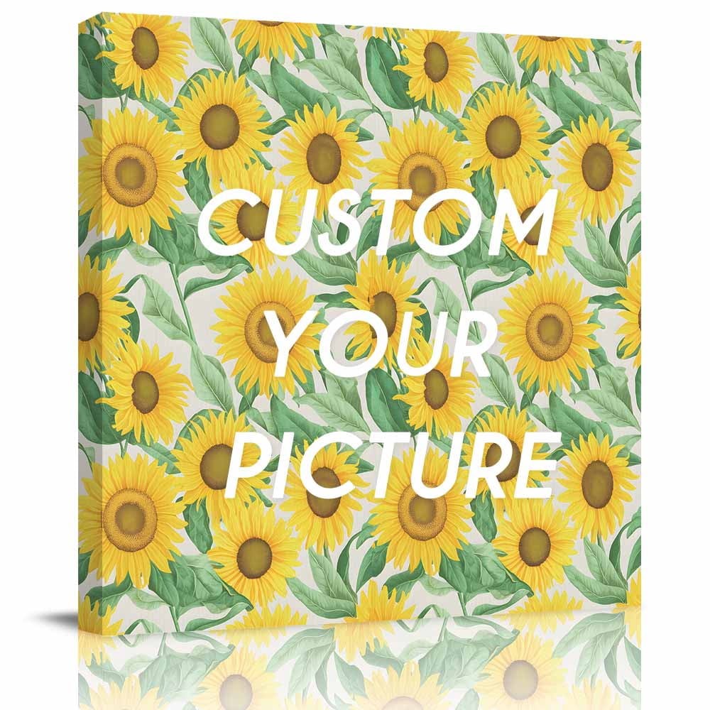 Canvas Print Wall Art Oil Paintings Farm Watercolor Sunflowers Picture ...