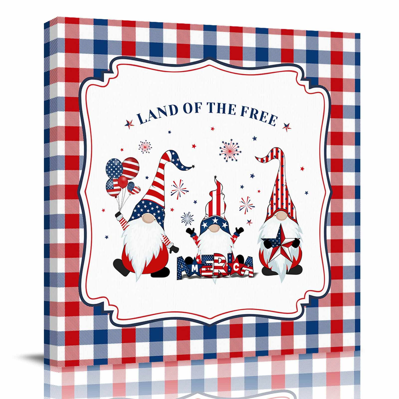 Canvas Print Wall Art Oil Paintings Memorial Day Patriotic Dwarf ...