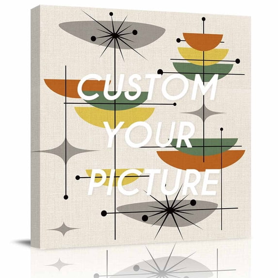 Canvas Print Wall Art Oil Paintings Mid Century Color Block Picture ...