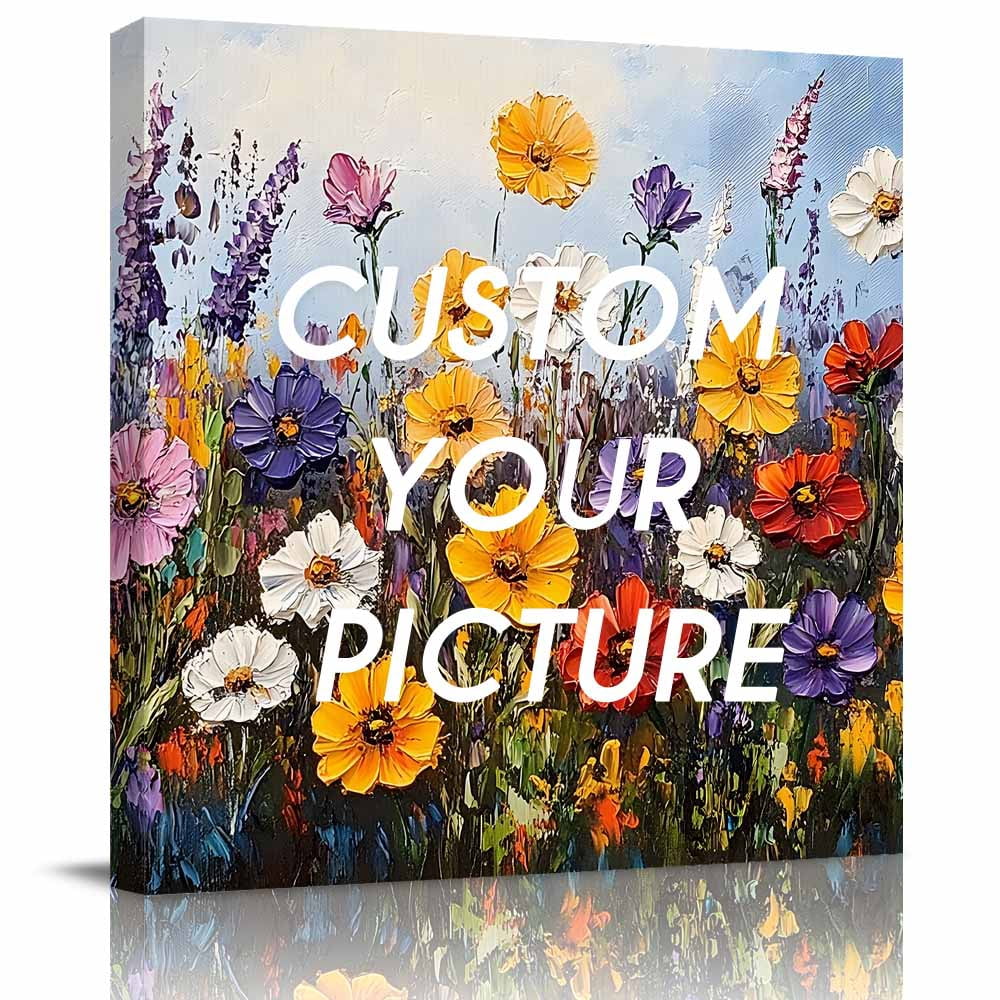 Canvas Print Wall Art Oil Paintings Pastoral Watercolor Floral Artwork ...