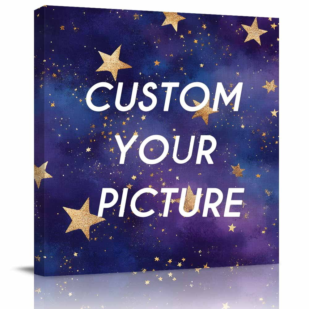 Canvas Print Wall Art Oil Paintings Retro Dream Star On Purple Picture