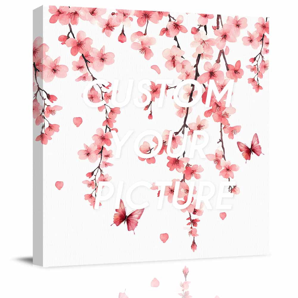 Canvas Print Wall Art Oil Paintings Watercolor Spring Cherry Blossom ...