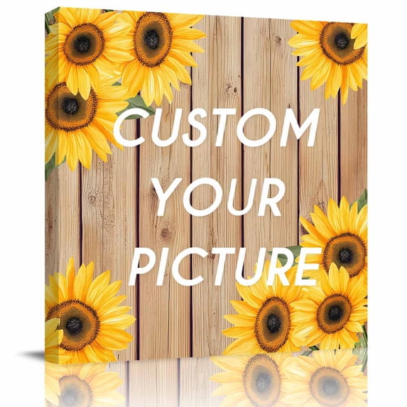 Canvas Print Wall Art Oil Paintings Watercolor Sunflower Farm Plant ...