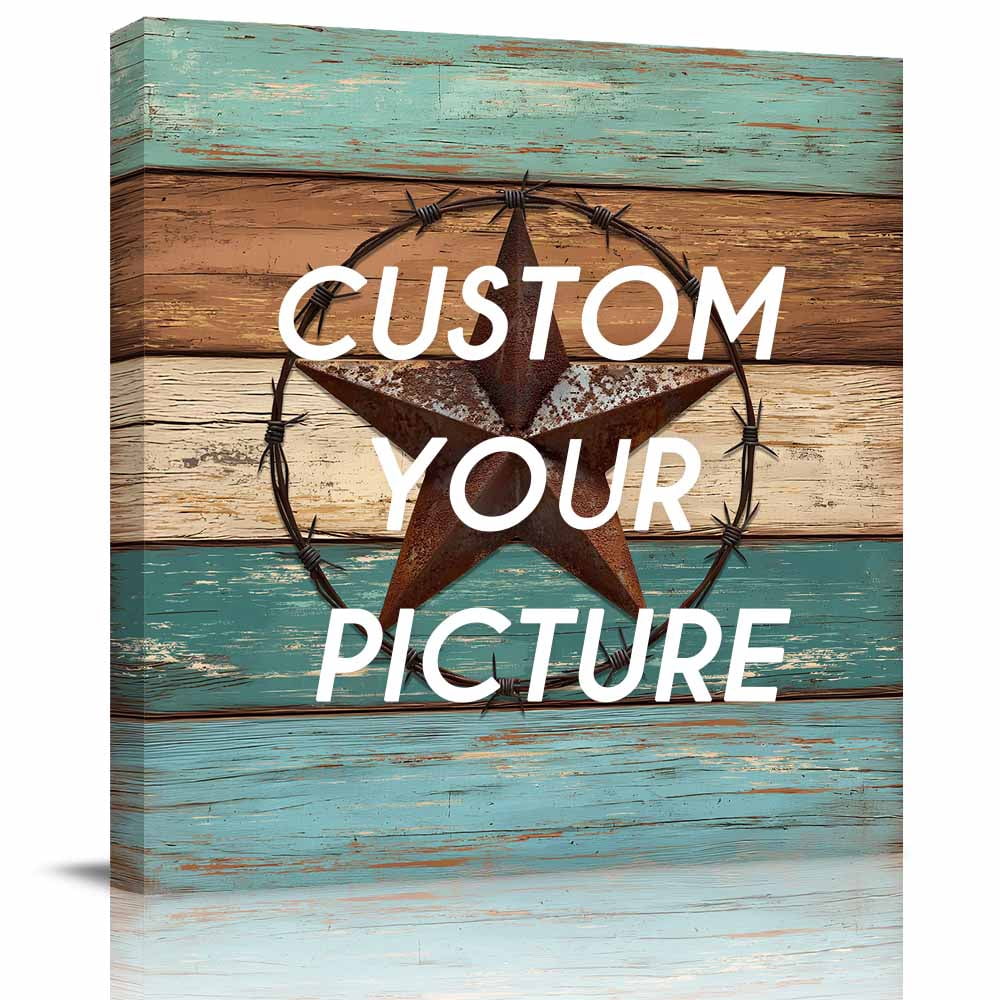 Canvas Print Wall Art Oil Paintings Western Star Farm Wood Board ...