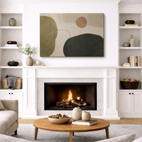 Canvas Print Wall Art Organic Neutral Abstract Print Contemporary ...