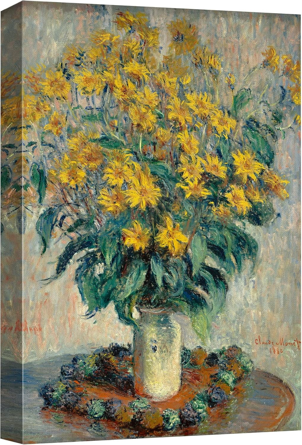 Canvas Print Wall Art Spring Flower Bouquet Claude Monet Classical ...