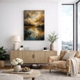 Canvas Print Wall Art Sunset Over Reflective Lake Print Dramatic ...