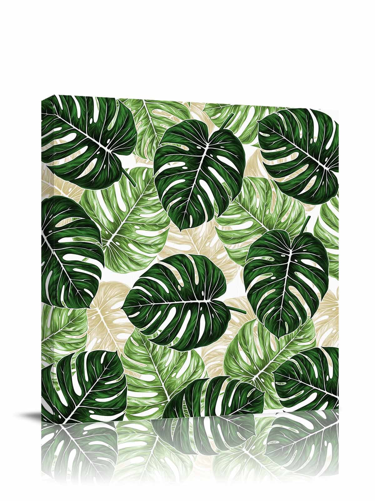 Canvas Print Wall Art Tropical Plant Green Palm Leaf Country Texture ...