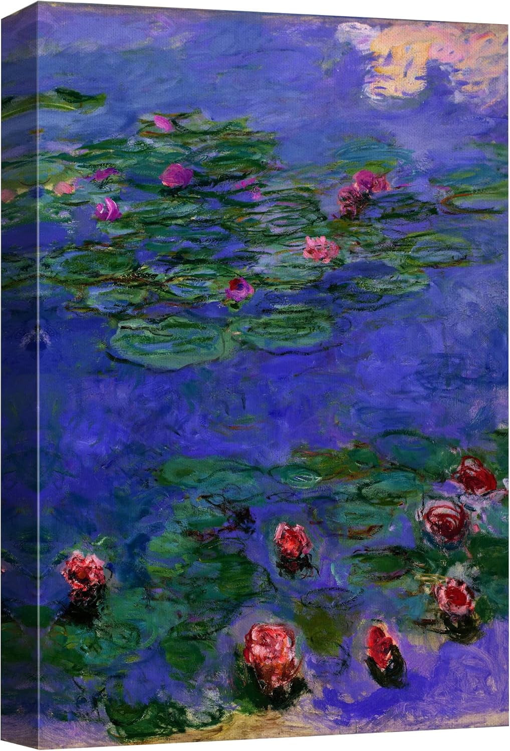 Canvas Print Wall Art Water Lilies Claude Monet Classical Illustrations ...