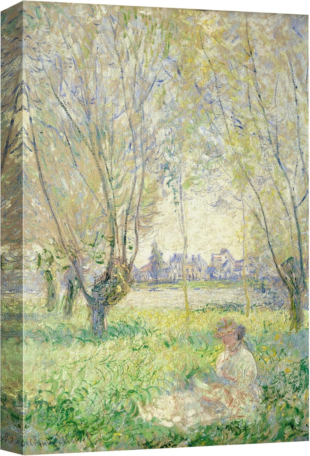 Canvas Print Wall Art Woman Under Willows, 1880 Claude Monet Classical ...
