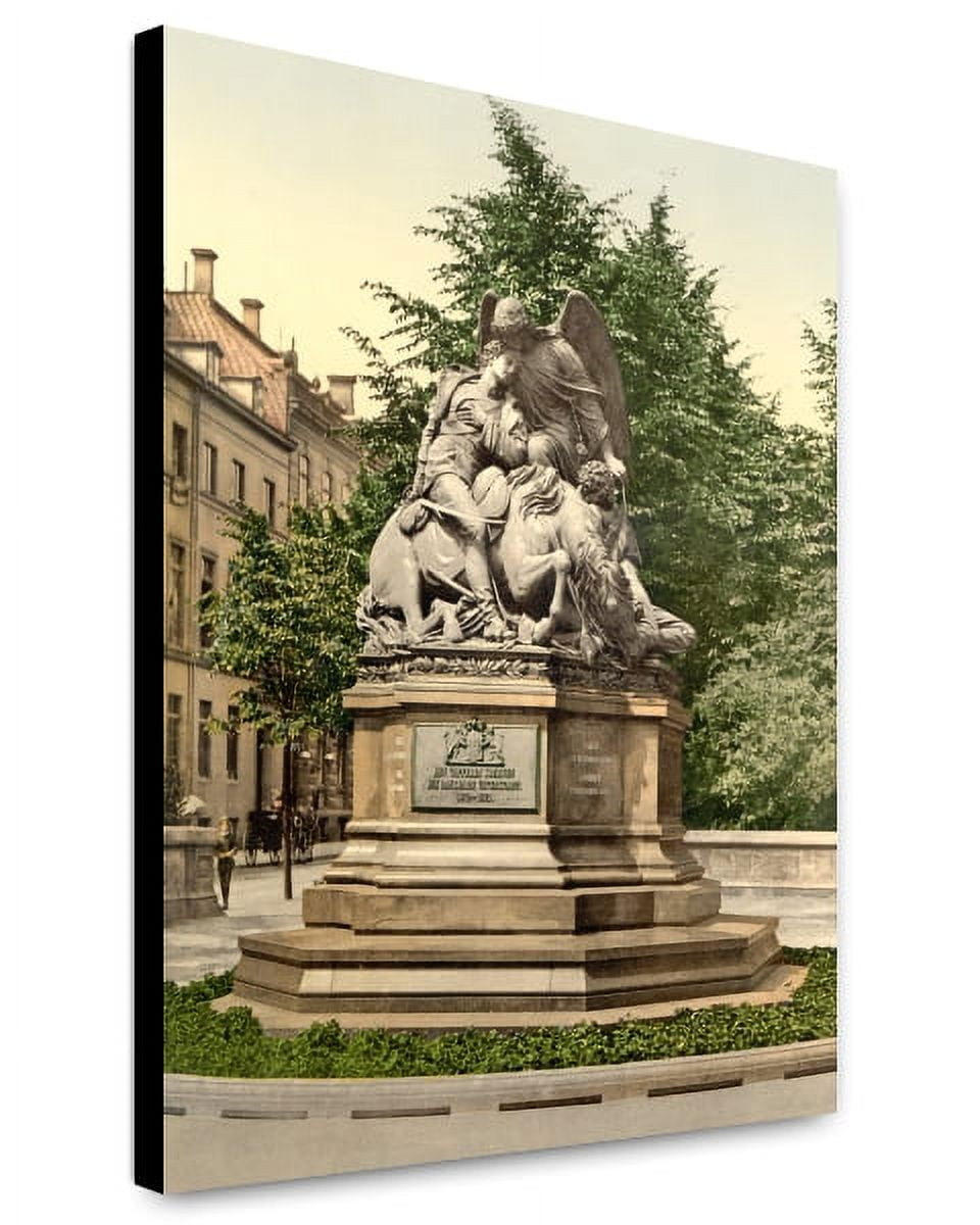 Canvas Print: Warriors' Monument, 1870-71, Hamburg, Germany, circa 1890 ...
