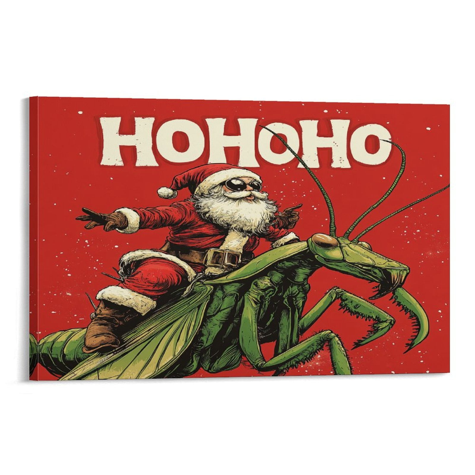 Canvas Prints Santa On Praying Mantis Canvas Prints Wall Art Praying ...