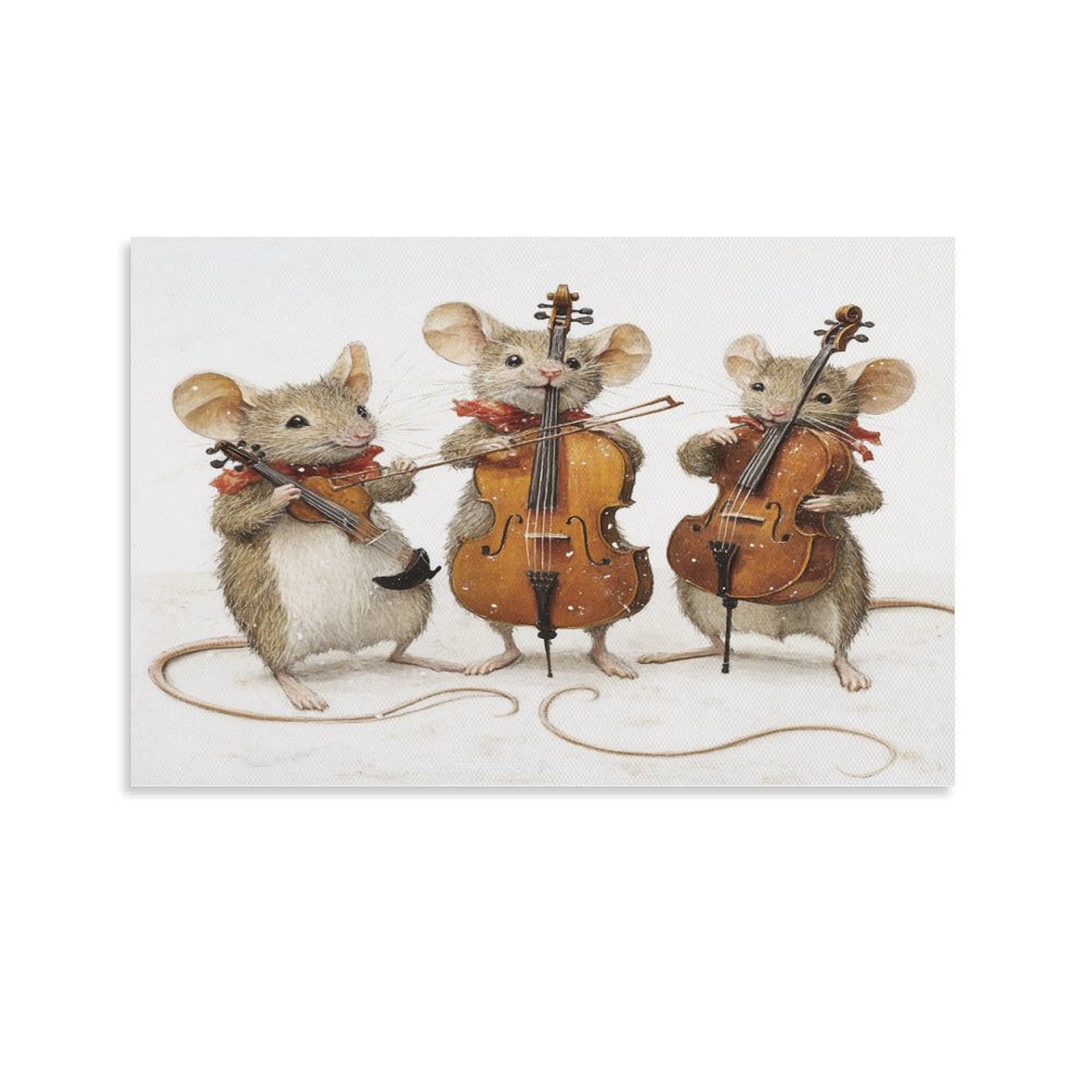 Canvas Prints Three Mice Playing Musical Instruments Canvas Prints Wall ...