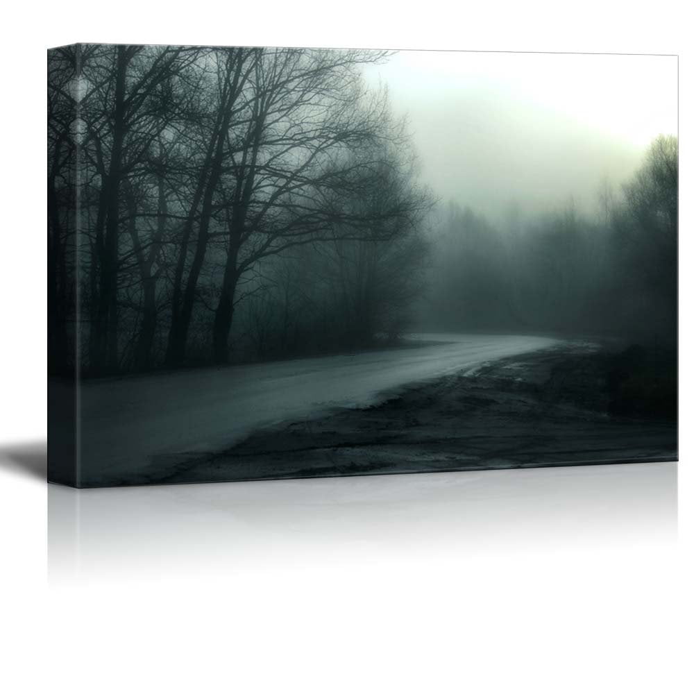 Canvas Prints Wall Art - Beautiful Scenery/Landscape Fog/Misty Morning ...