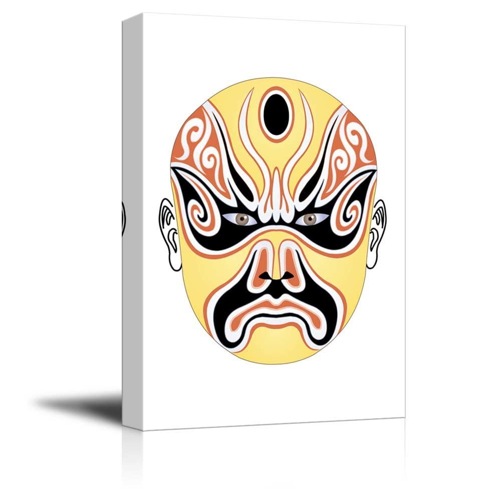 Canvas Prints Wall Art - Chinese Peking Opera Makeup Traditional Face ...