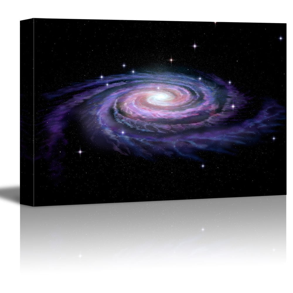 Canvas Prints Wall Art - Spiral Galaxy Milky Way Concept of Universe ...