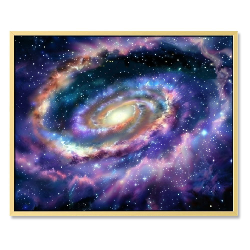 Canvas Prints Wall Art - Spiral Galaxy Milky Way Concept of Universe ...