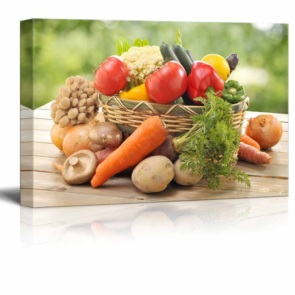 Canvas Prints Wall Art - Still Life Fresh Vegetables Photograph ...