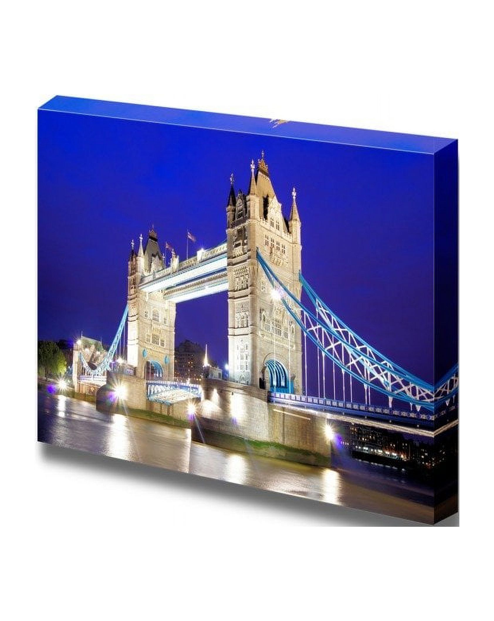 Canvas Prints Wall Art - The Iconic Tower Bridge of London Lit up at ...