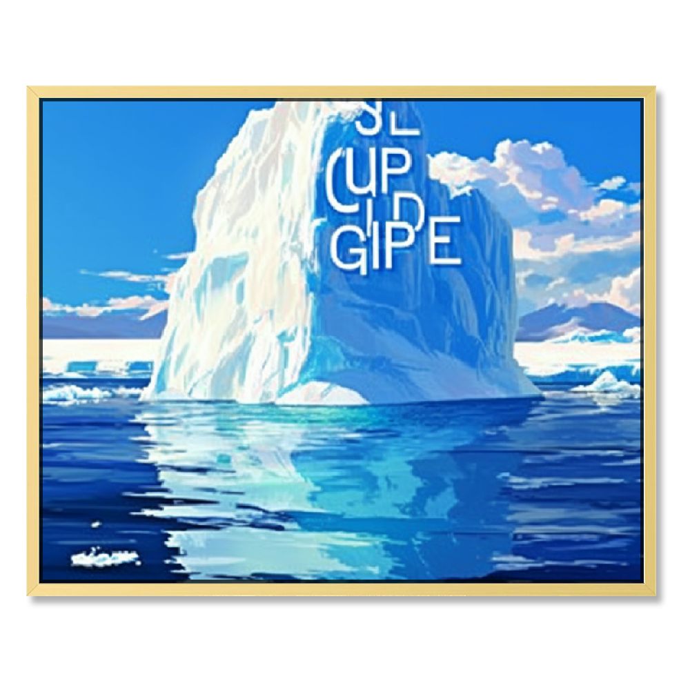 - Canvas Quotes Wall Art Success Inspiration Motivation Iceberg Poster ...